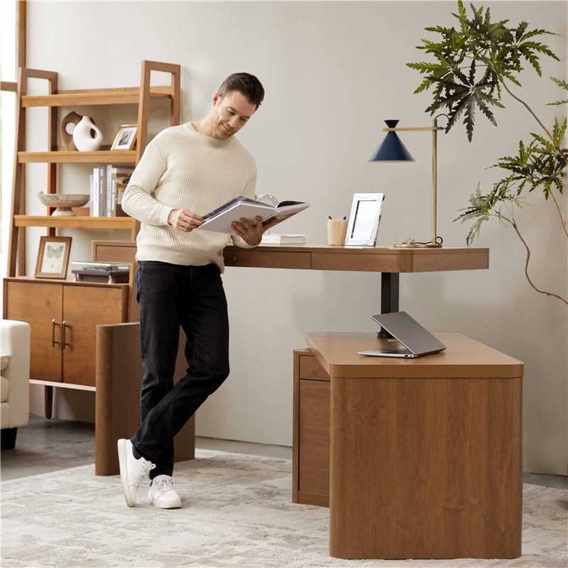 Veritas 360-Degree Rotating Desk Electric Adjustable Standing Desk ...