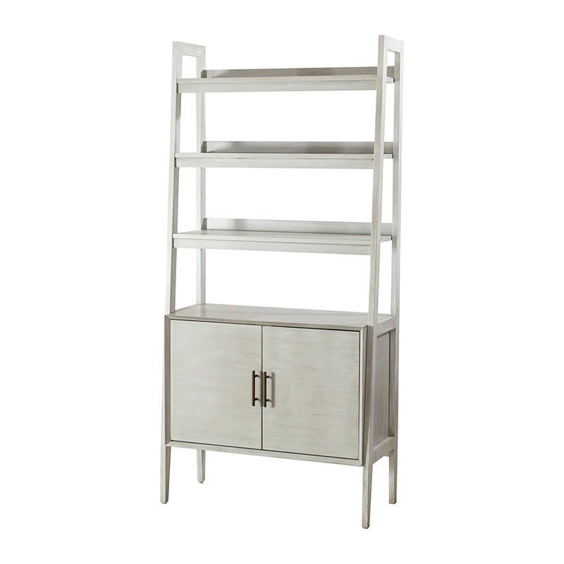 Andre 76" H x 36" W Solid Wood Ladder Bookcase - Hulala Home