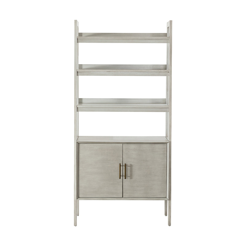Andre 76" H x 36" W Solid Wood Ladder Bookcase - Hulala Home