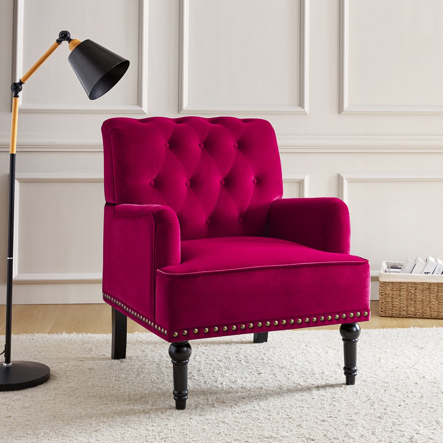 Burgundy velvet chair store