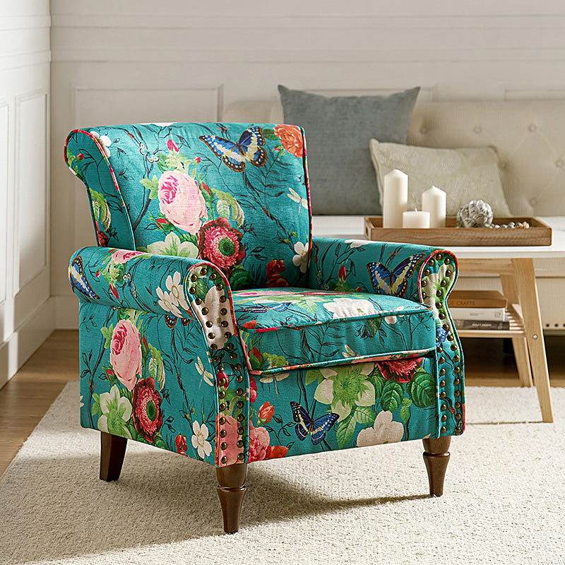 Artemisa Modern Floral Pattern Upholstered Armchair - HULALA HOME