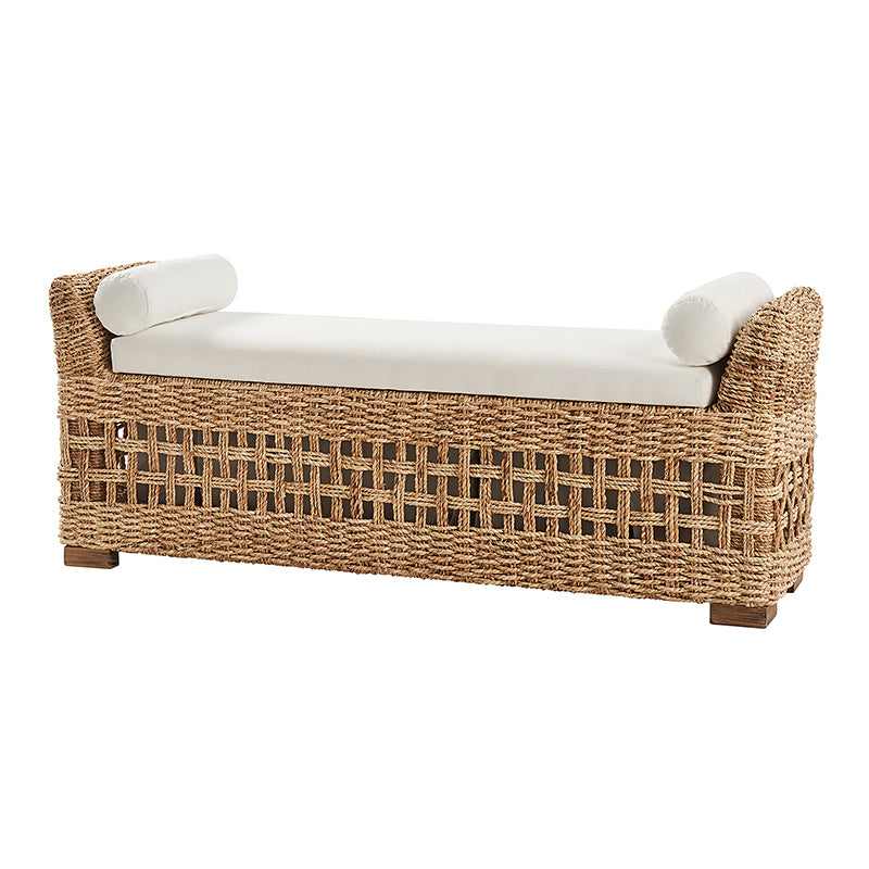 Coastal Charm: Leo Ratten Storage Bench - Hulala Home