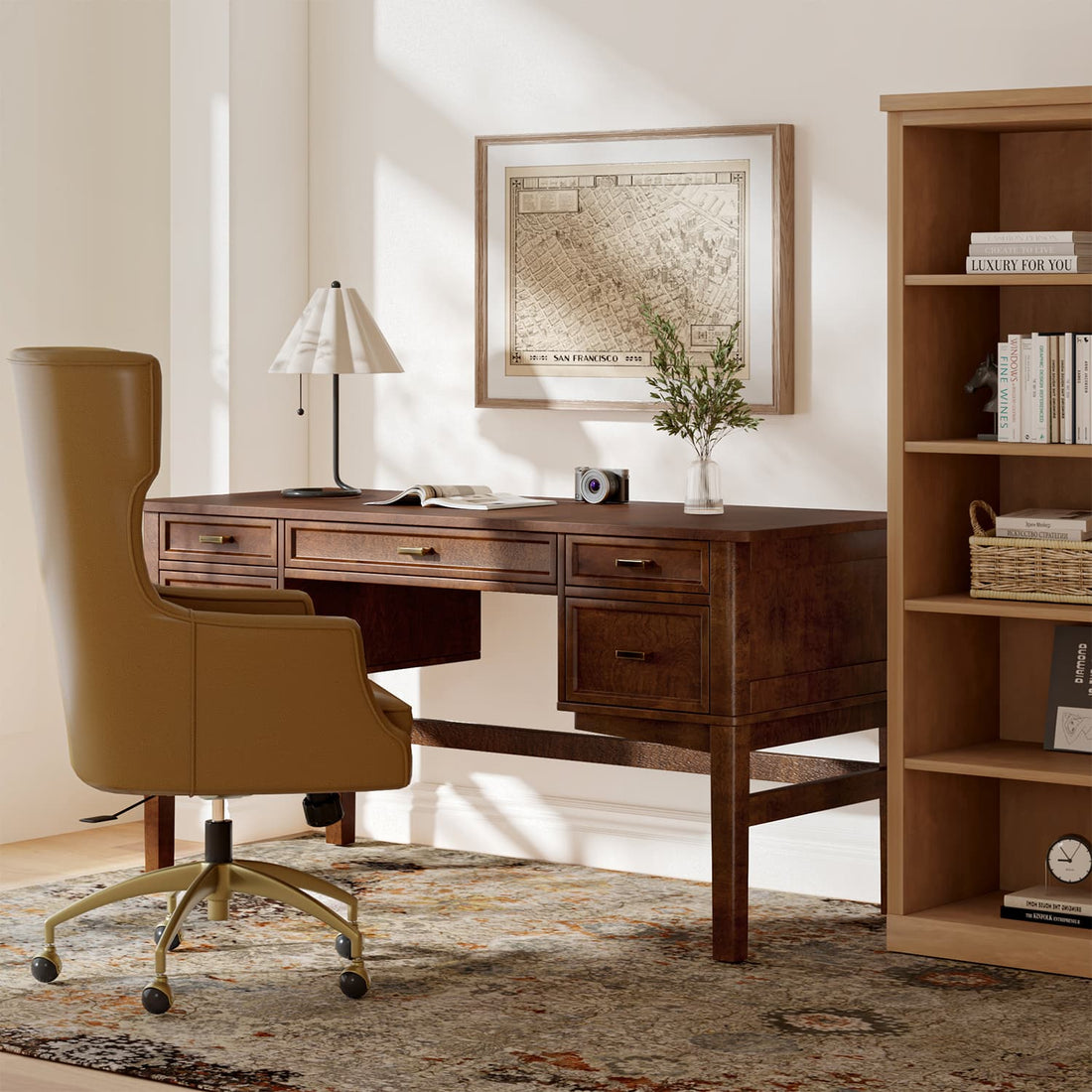 Raquel Transitional Desk For Office - HULALA HOME
