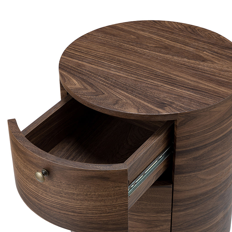 Etta 26'' Tall Drum 3 - Drawer End Table - Hulala Home