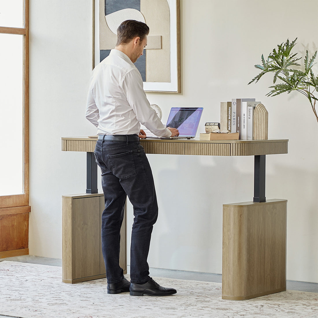 Baggio Modern Electric Height-Adjustable Stand Up Desk - HULALA HOME