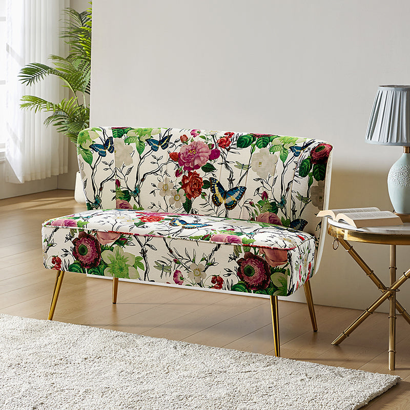 Hulala Home Coraline Upholstered Loveseat Ivory