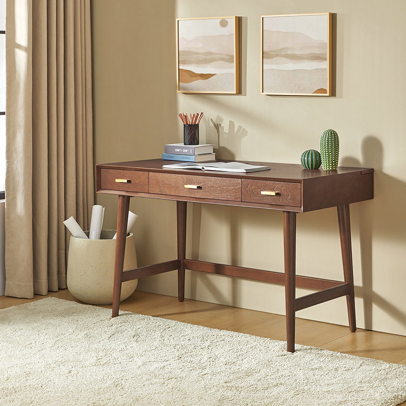 Trevor Mid-Century Modern Computer Office Desk With USB - HULALA HOME