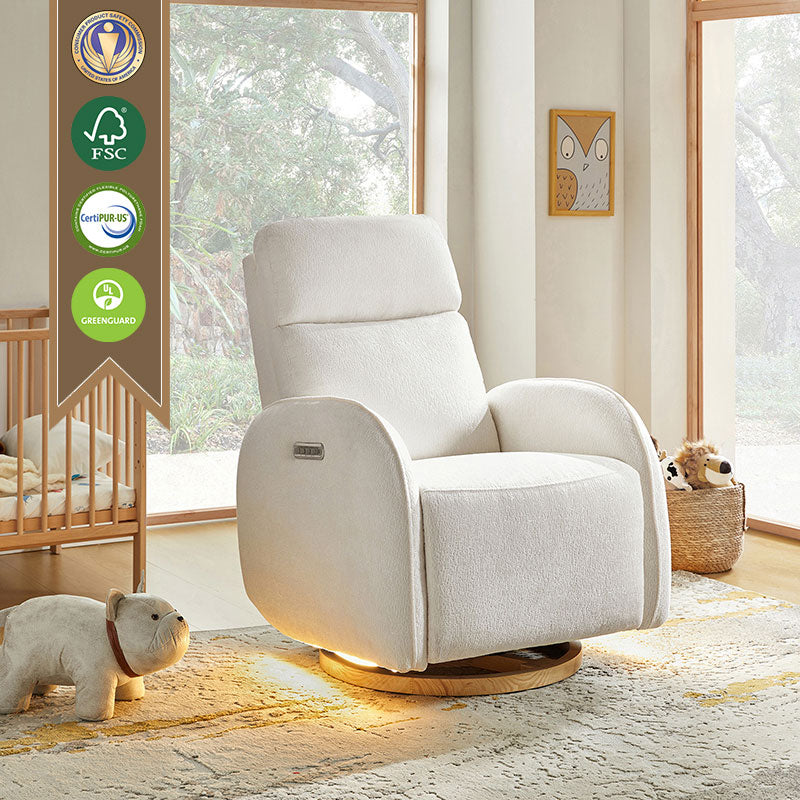 Cuddle Electric Nursery Swivel Chair - NurseryNook By Hulala Home