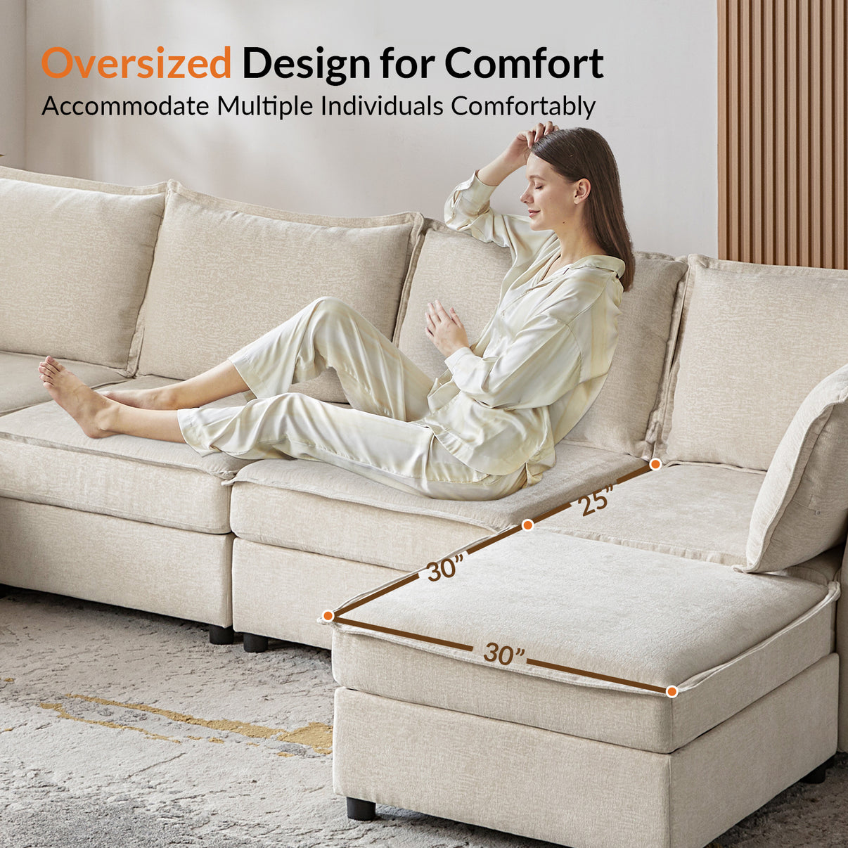 Harmetrix 8-Seater Soft Sectional Couch with Storage - HULALA HOME