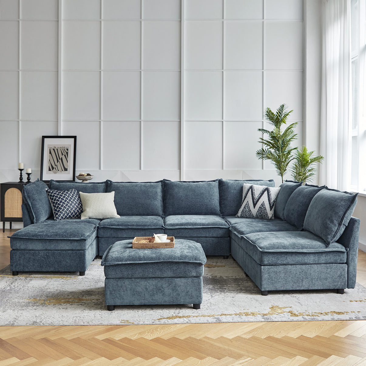Victoria Oversized Soft Sectional Couch with Storage - HULALA HOME