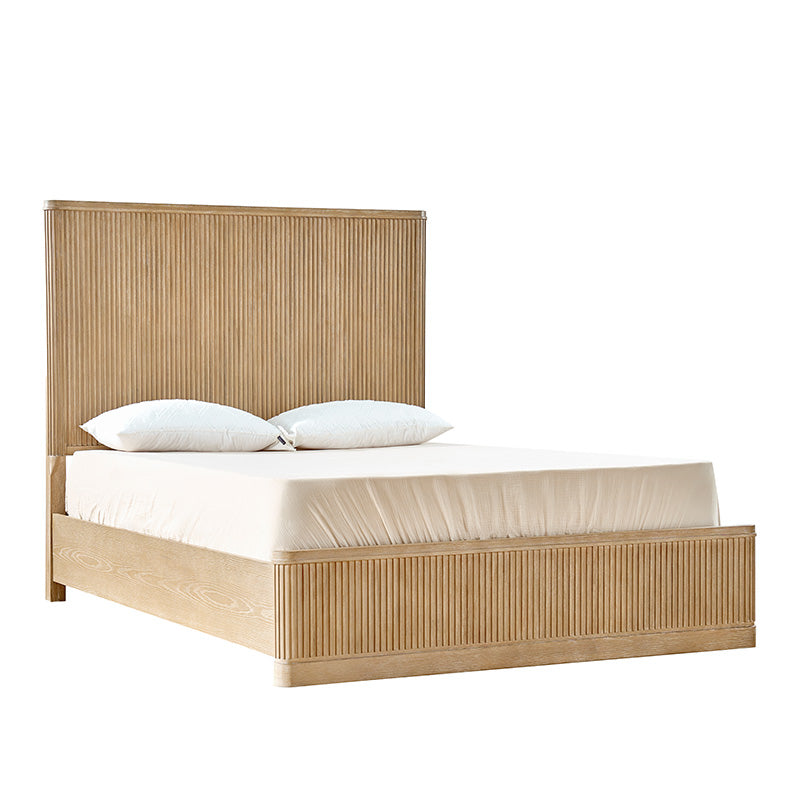Solid Wood Fluted Bed - Queen and King Sizes – HULALA HOME