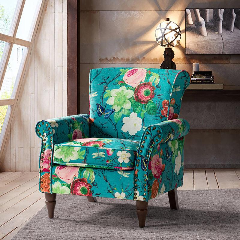 Artemisa Modern Floral Pattern Upholstered Armchair - Hulala Home