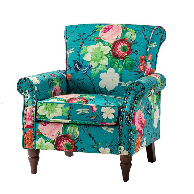 Artemisa Modern Floral Pattern Upholstered Armchair - Hulala Home